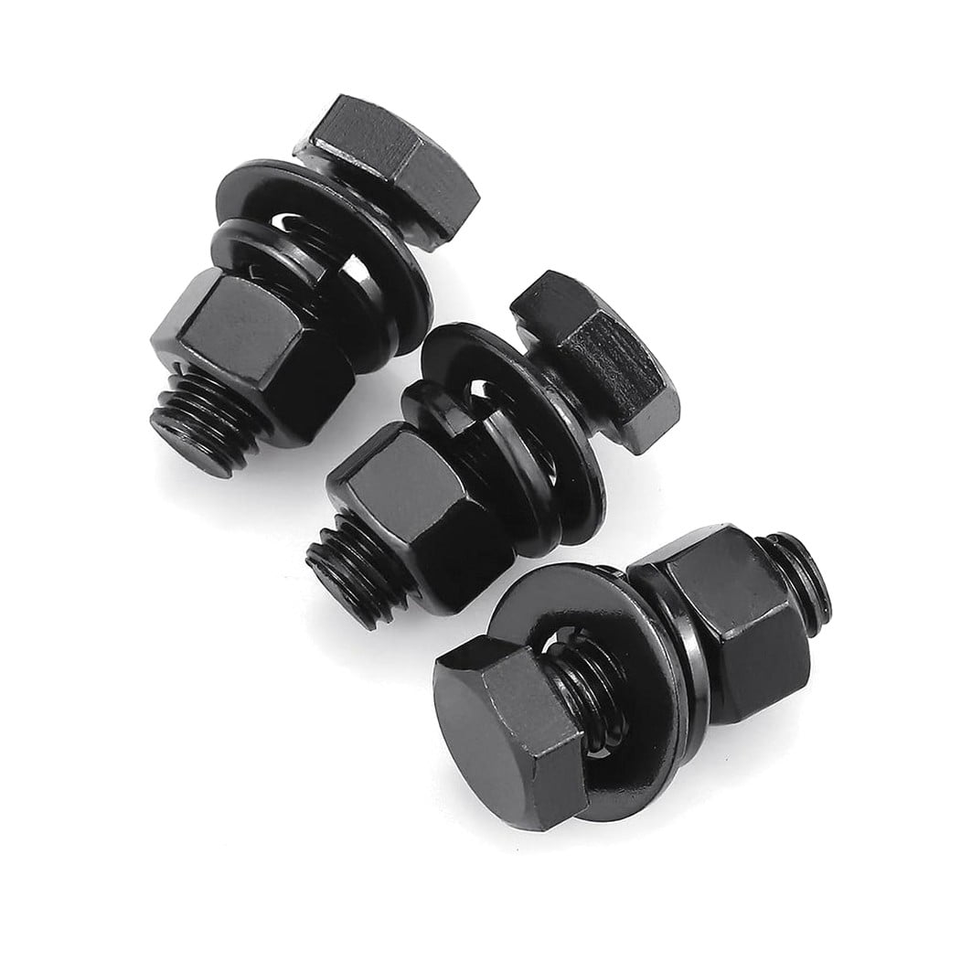 Highcool 1/4-20 1 (20 Sets) Hex Bolts and Nuts Kit Flat Washers, 304 ...