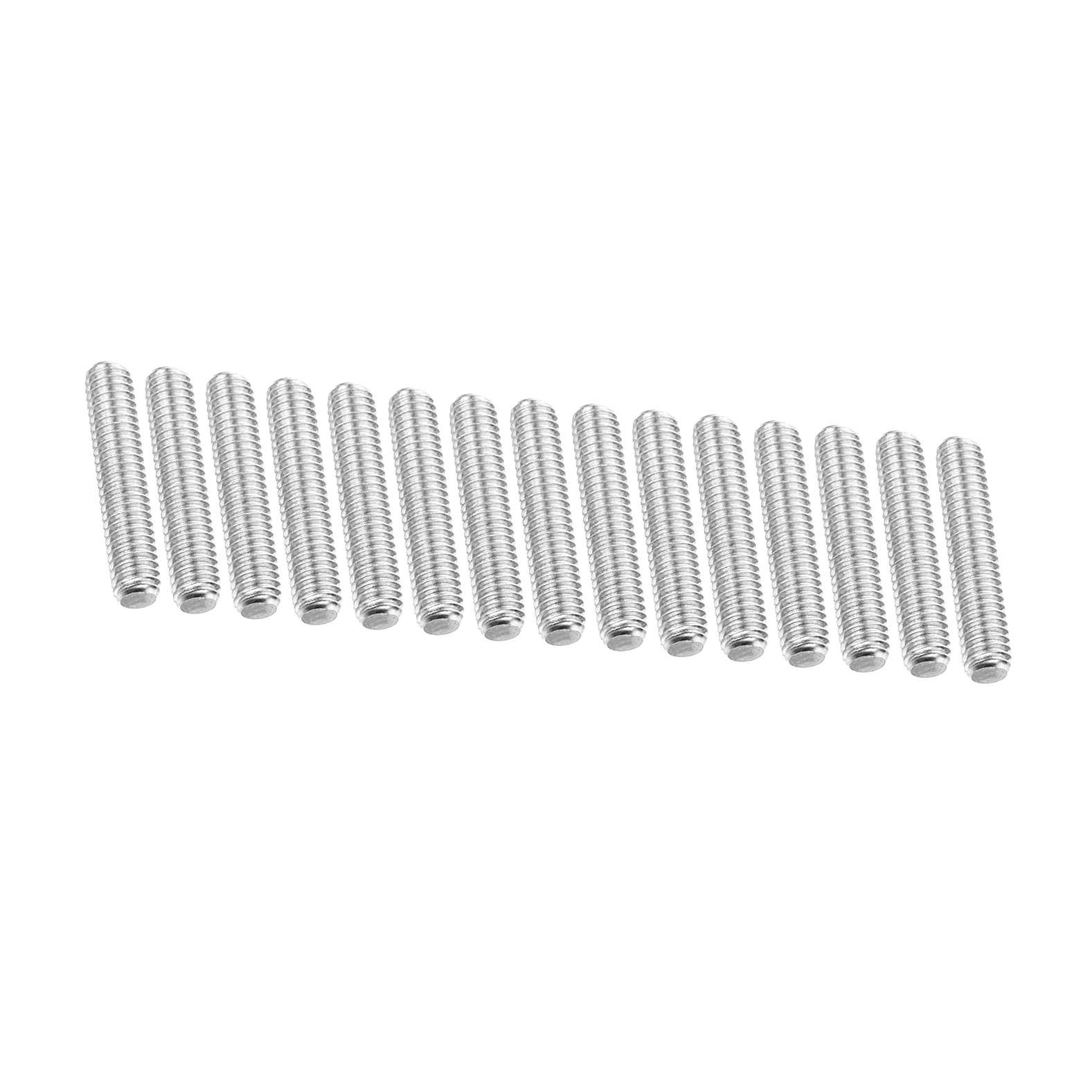 Highcool 1/4"-20 UNC 304 Steel Fully Threaded Rod, 15Pcs 2" Length Long ...