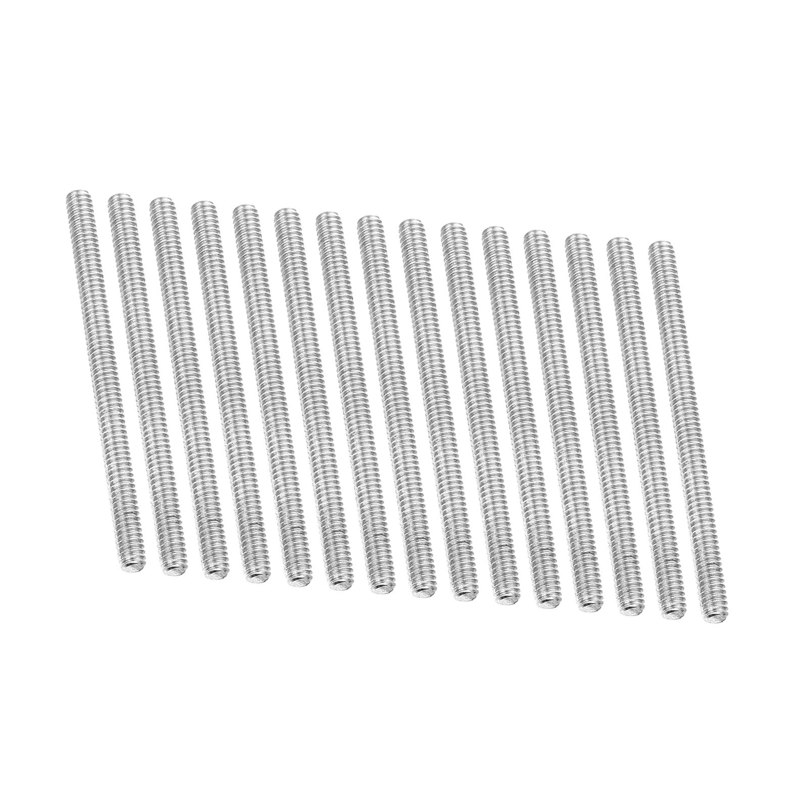 Highcool 1/4"-20 UNC 304 Steel Fully Threaded Rod, 15Pcs 2" Length Long ...