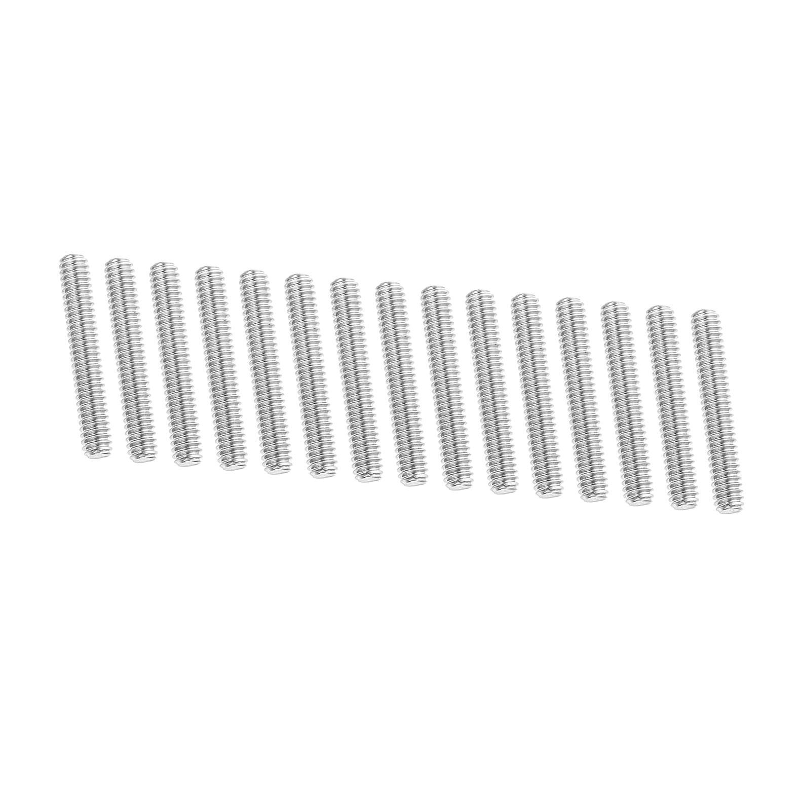 Highcool 1/4"-20 UNC 304 Steel Fully Threaded Rod, 15Pcs 2" Length Long ...