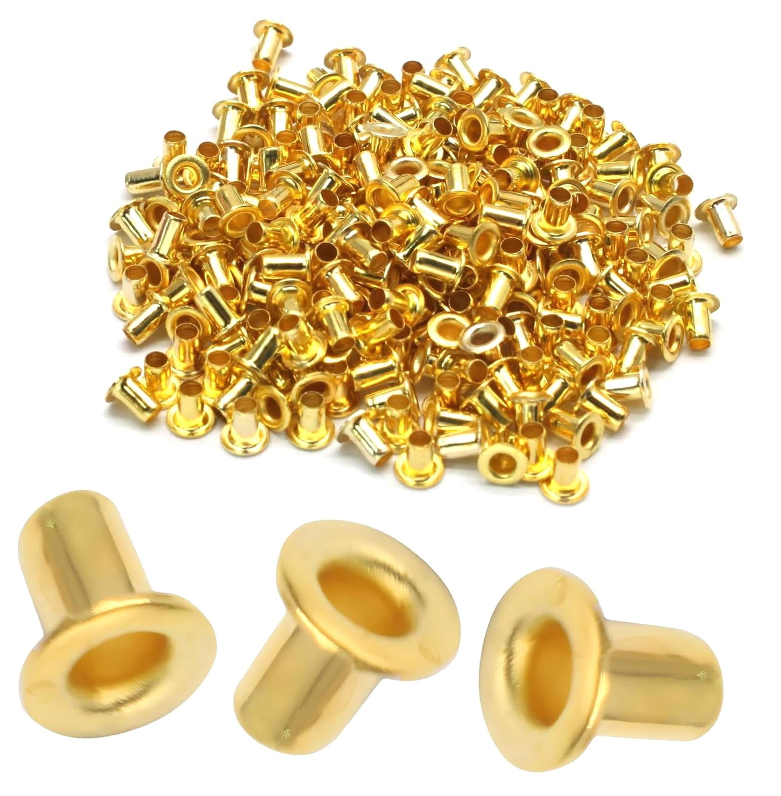 Highcool 1.5MM Small Grommets Eyelets 200 Pieces, Self-Backing Eyelets ...