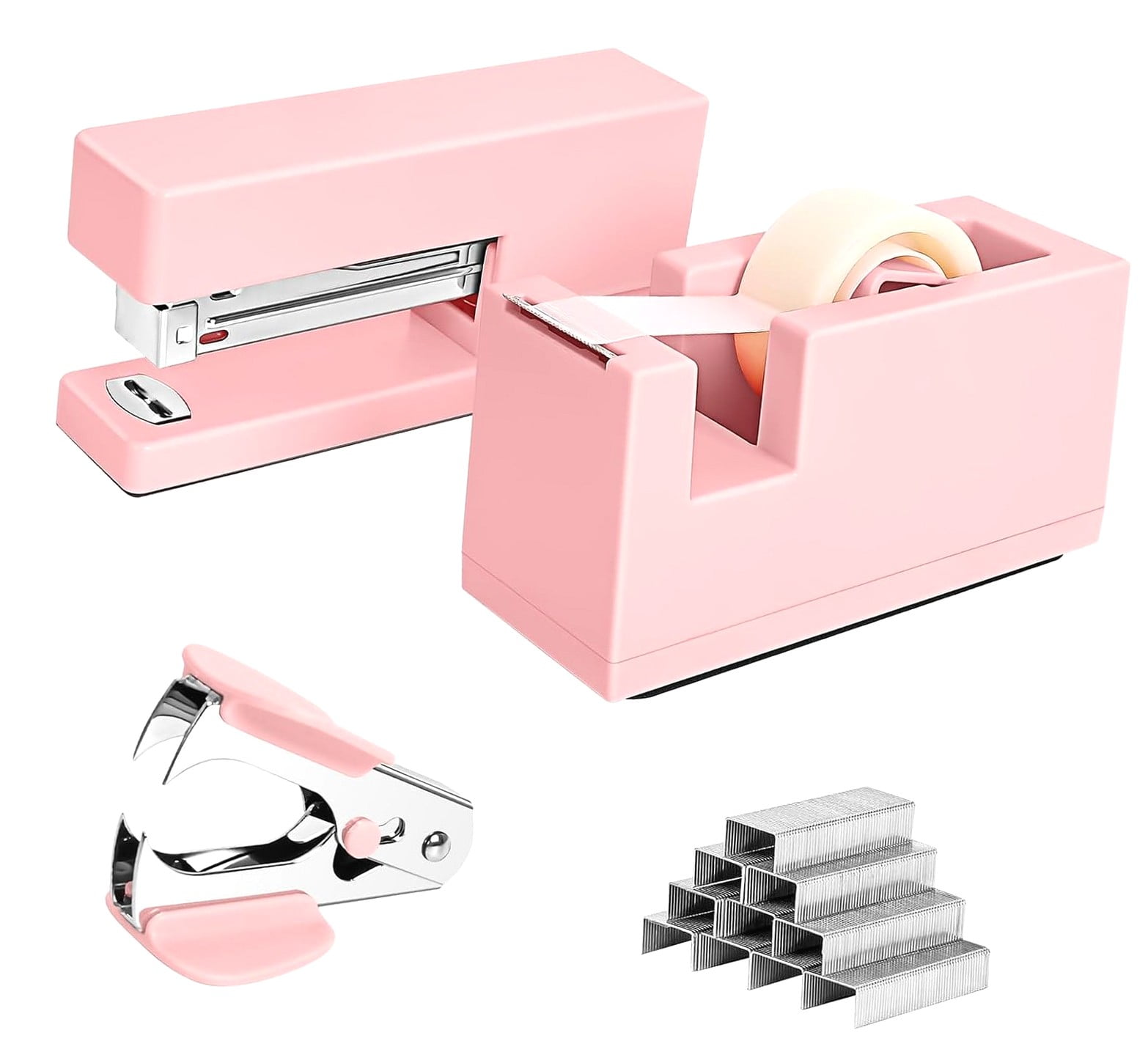 Highcool 1 Desktop Stapler 1 Tape Dispenser Sheet with 830 and Staple ...