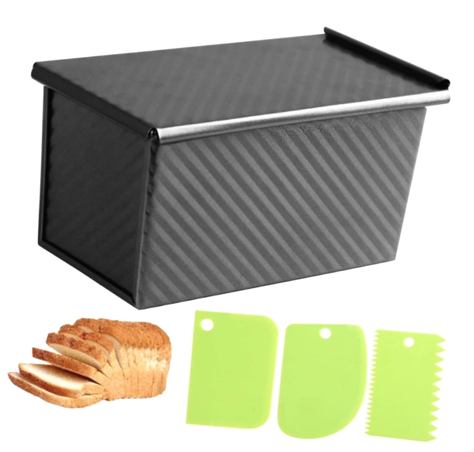 Highcool 1 Pound Bread Pan with Dough Scraper Cutter, 8.4 4.8 Inch ...