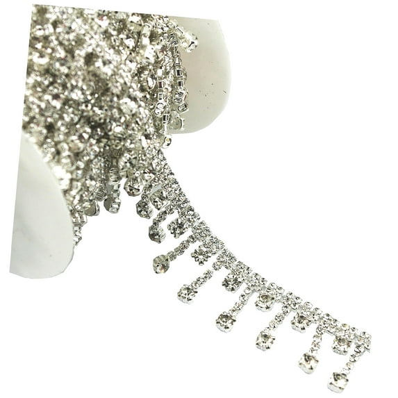 Highcool 1 Yard Stunning Rhinestone Chain Applique Costume Sewing Trims ...