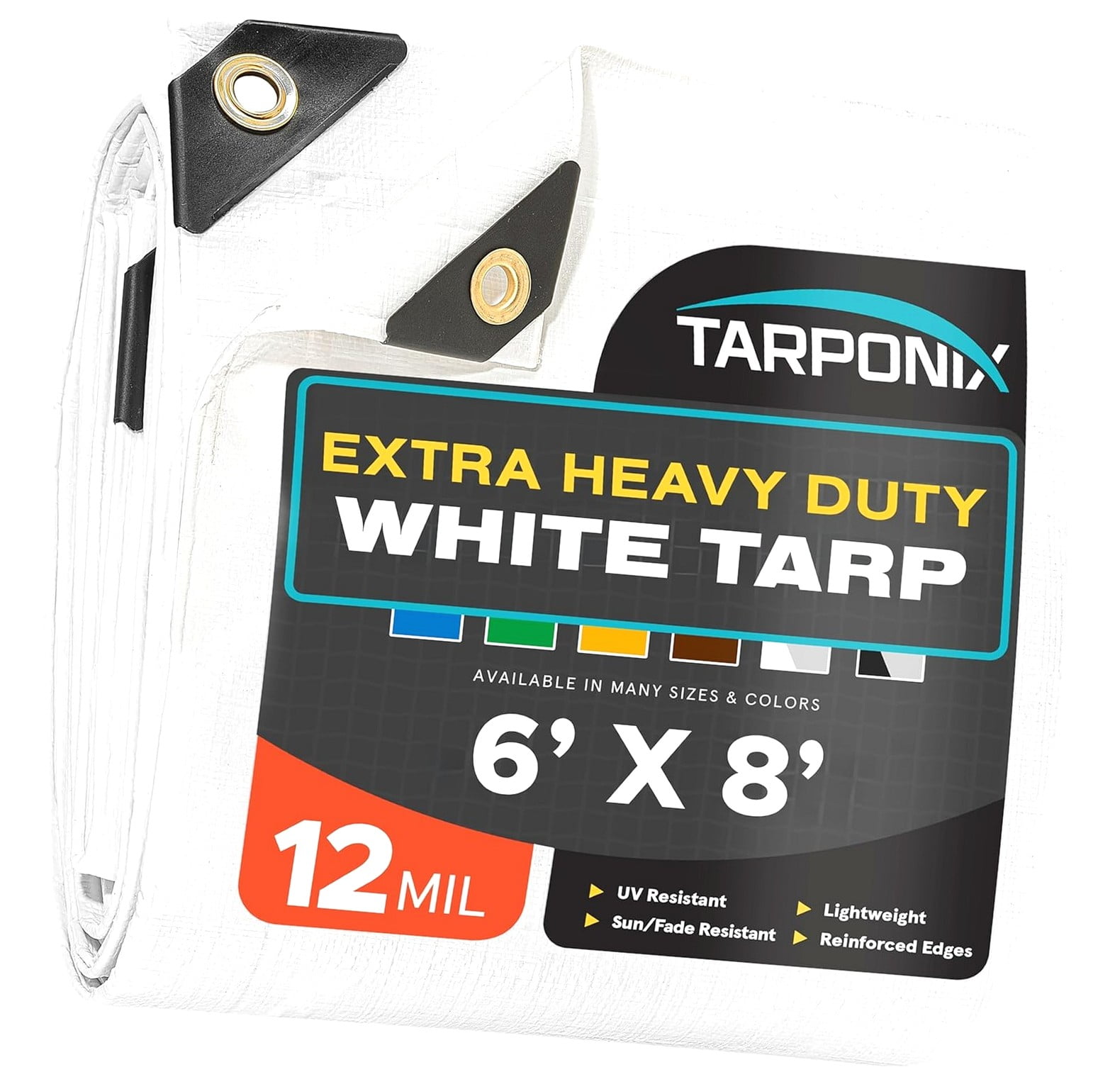 Highcool 10' 10' Dual-Sided Heavy-Duty Tarp – 10 Mil Tear-Resistant ...