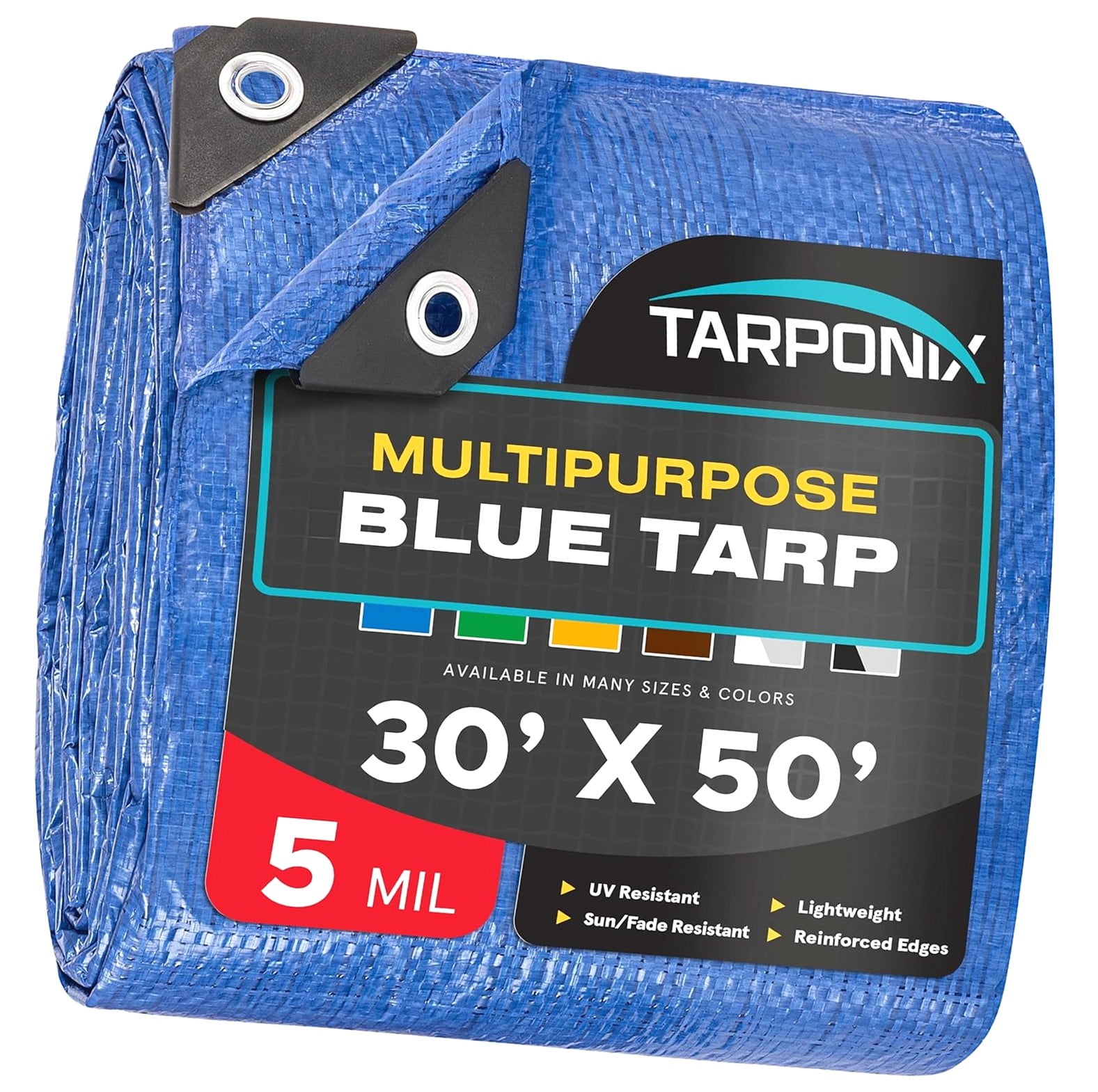Highcool 10' 10' Dual-Sided Heavy-Duty Tarp – 10 Mil Tear-Resistant ...