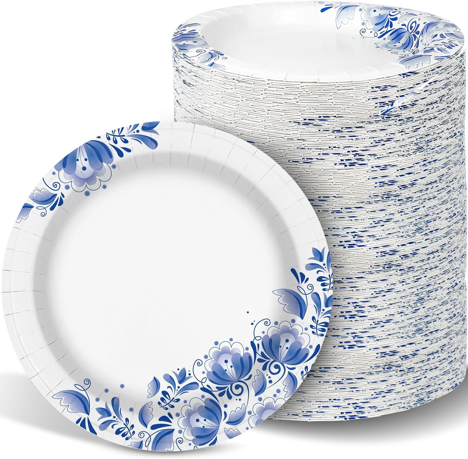 Highcool 10 Inch Large Blue Paper Plates, 300pcs Plates for Parties and ...