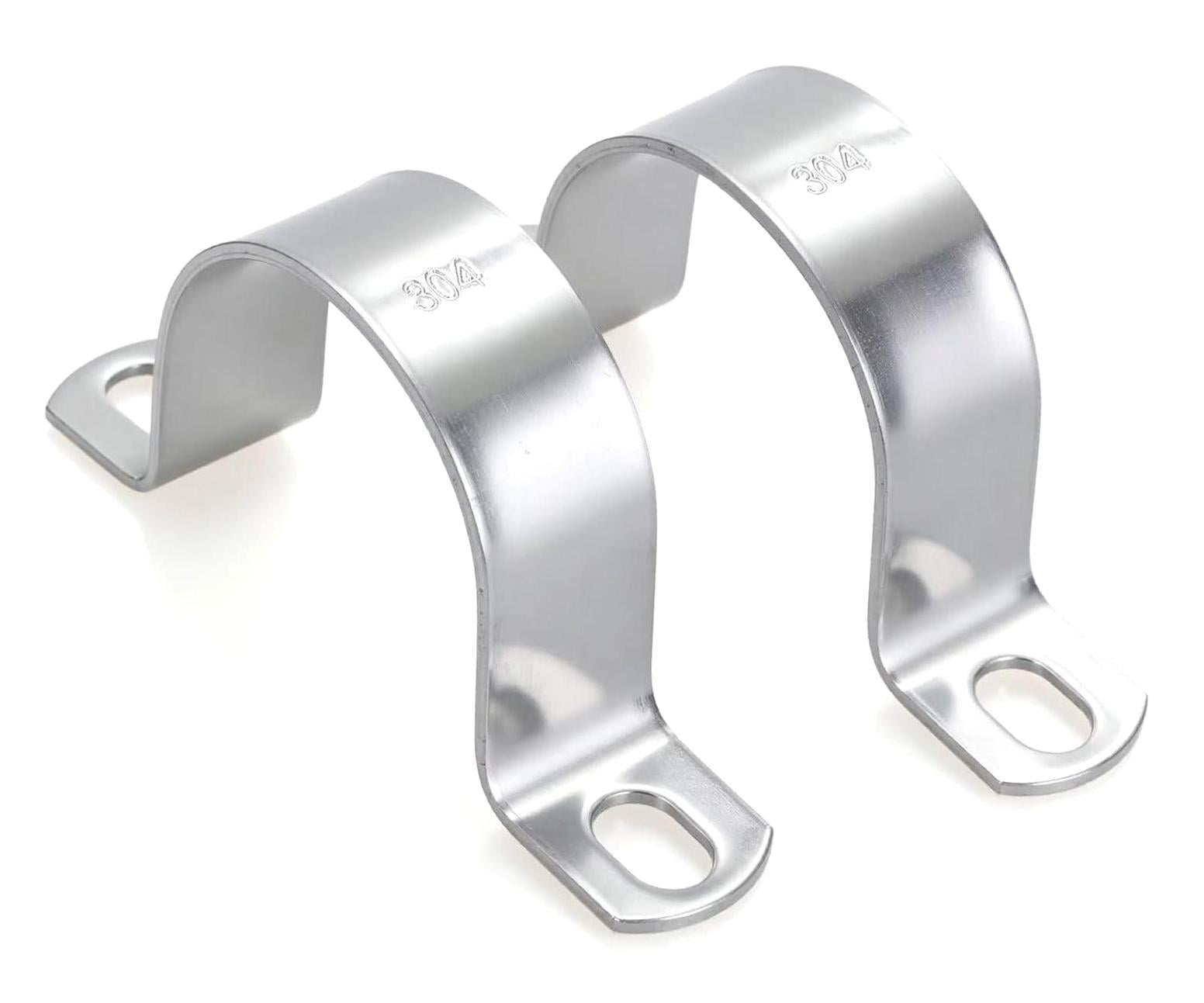 Highcool 10 PCS 1-1/4 Inch, 304 Steel Reinforced Pipe Clamps, Heavy ...