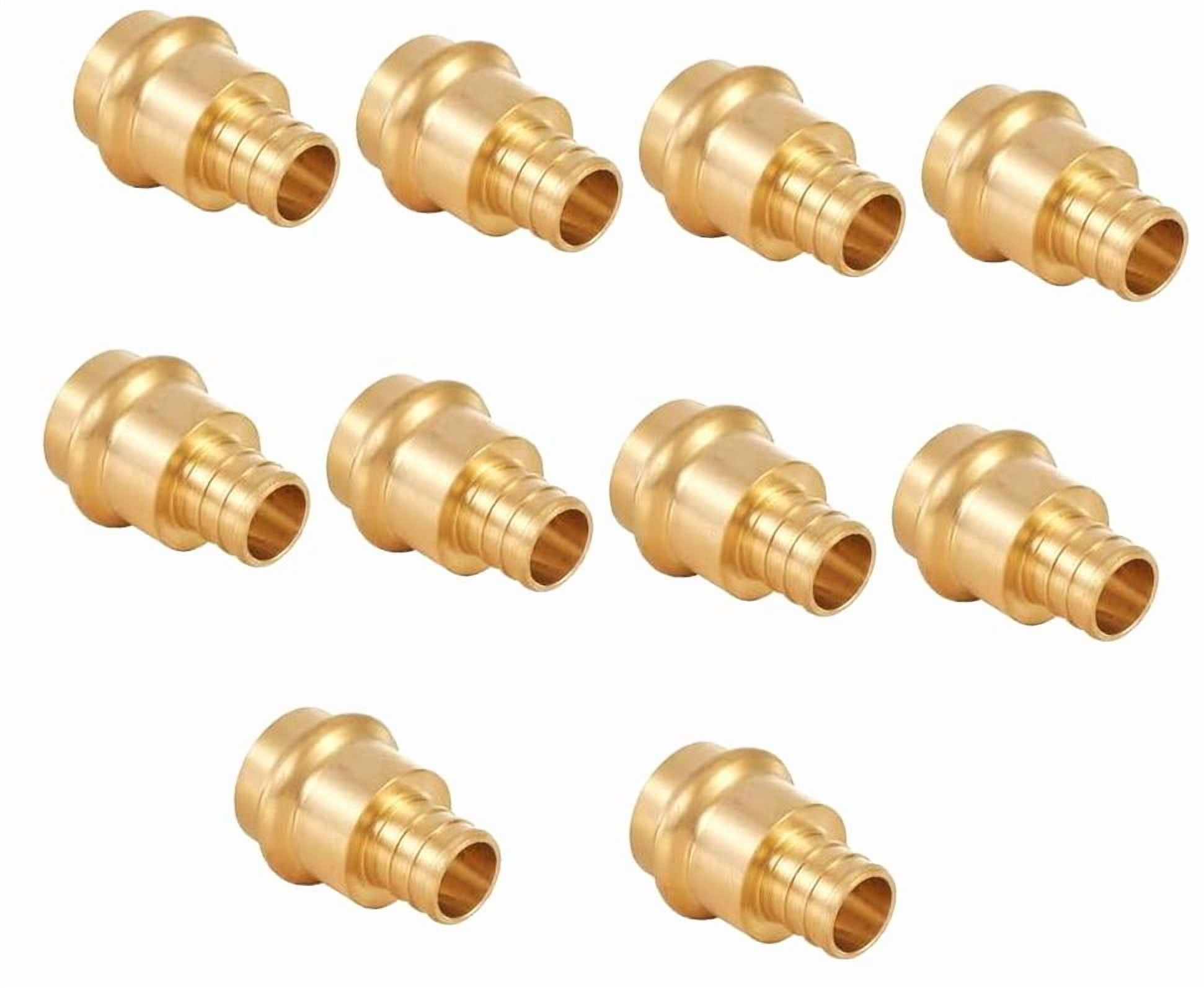 Highcool (10-Pack) 3/4 inch Press X 3/4 inch PEX Crimp Coupling Connector for Copper and PEX ...