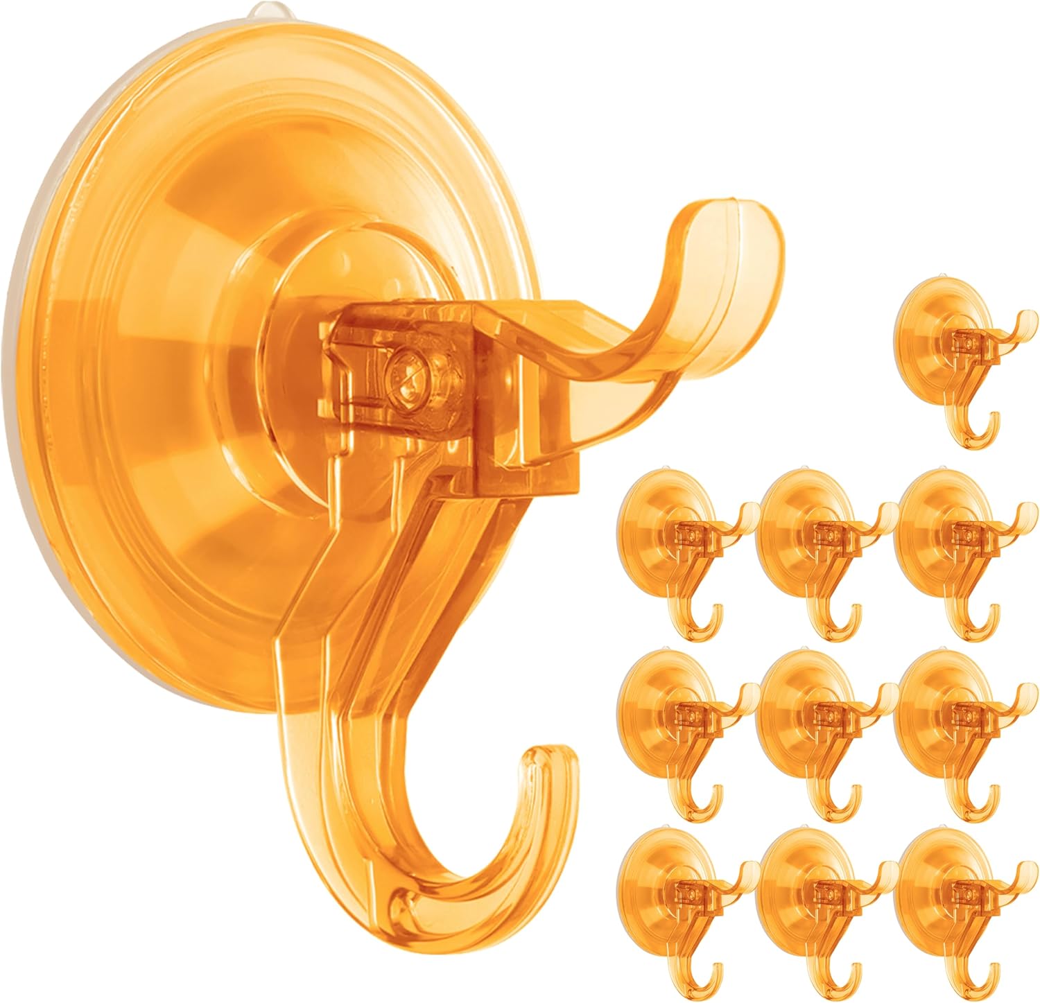 Highcool 10 Pack Suction Cup Hooks, Maximum Load Capacity to 11 lbs ...
