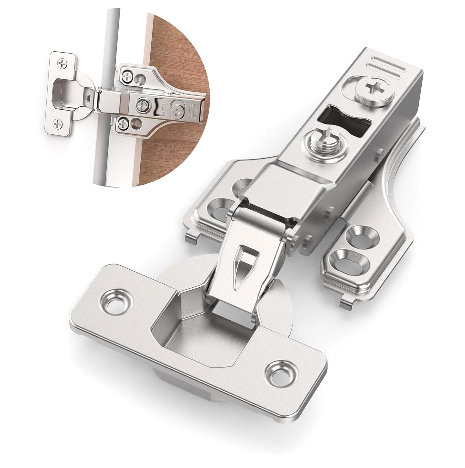 Highcool 10 Pairs 20 Pieces Half Overlay Hinge, Partial 1/4 Inch Small ...