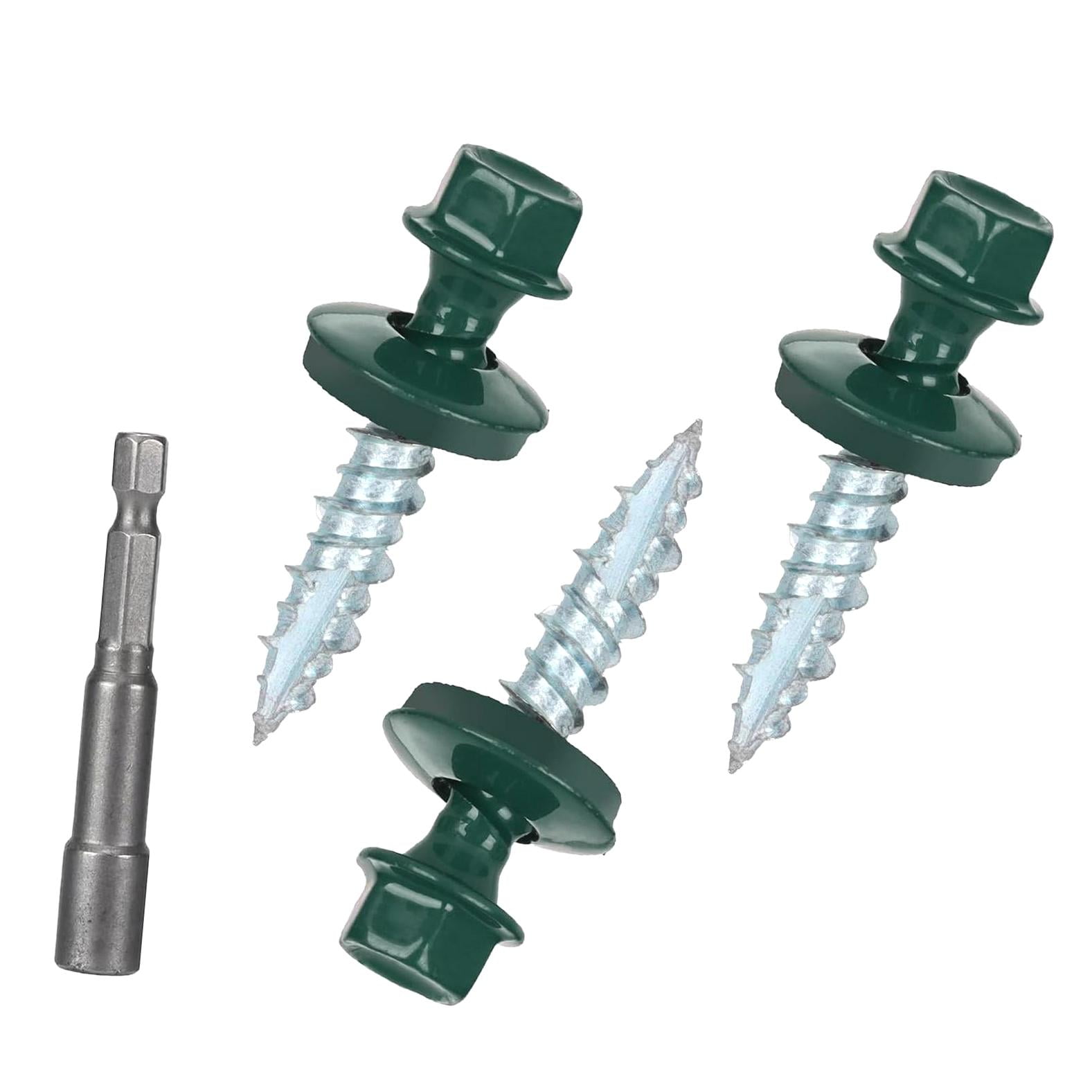 Highcool 10 x 1 inch Hex Metal Roof Screws with EPDM Washers for ...