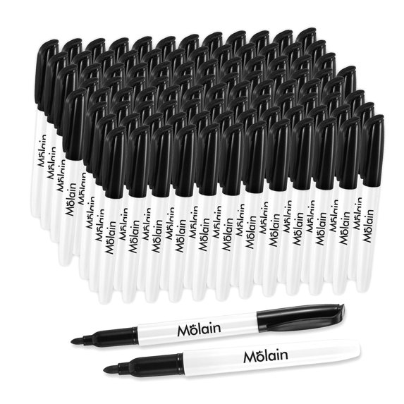 Highcool 100 Pack Fine Tip Markers Bulk Whiteboard Markers for Office ...