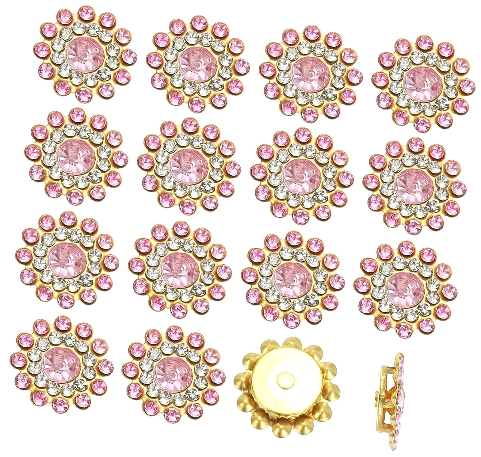 Highcool 100 Pcs Sew Rhinestones, 14mm Rhinestones with Craft ...