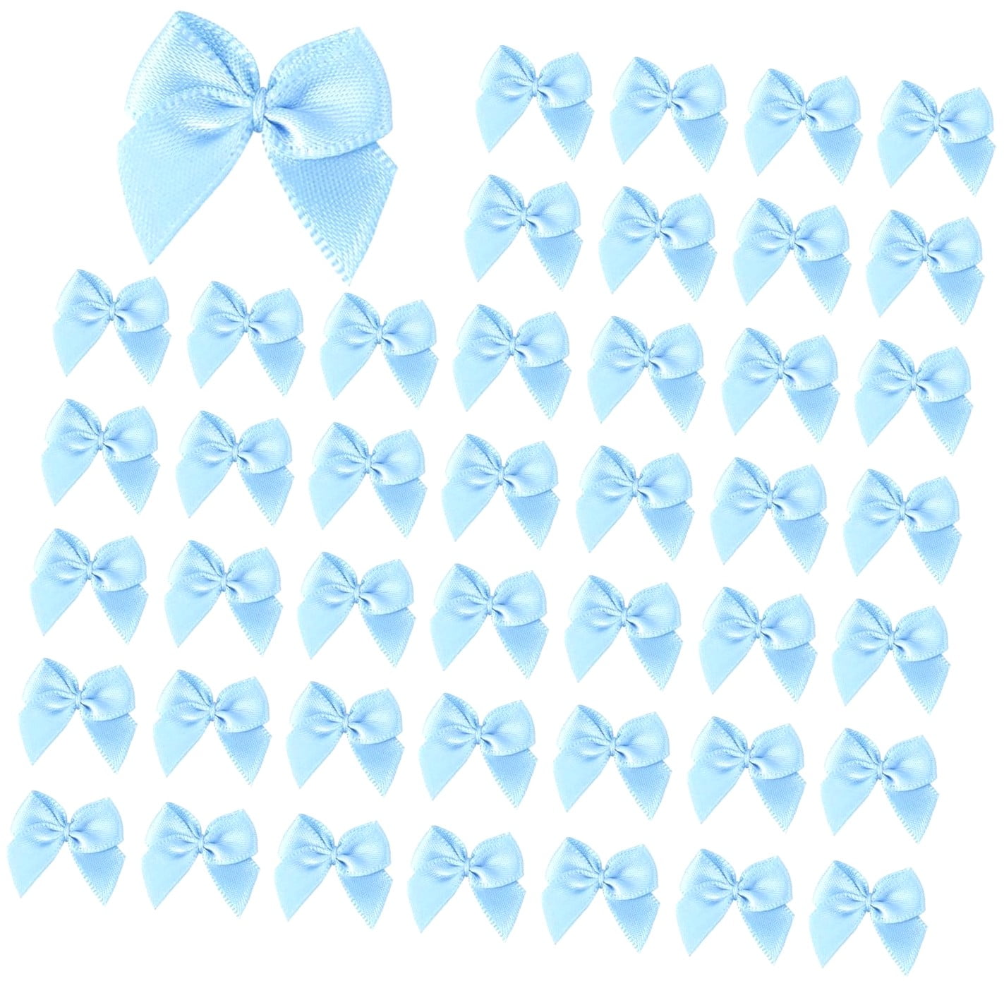 Highcool 100 Pieces Satin Bows – 1 Inch Small Craft Bows in Single ...