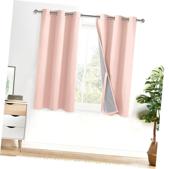 Highcool 100% Polyester Curtains 2 Panels with Tiebacks and Full Light ...