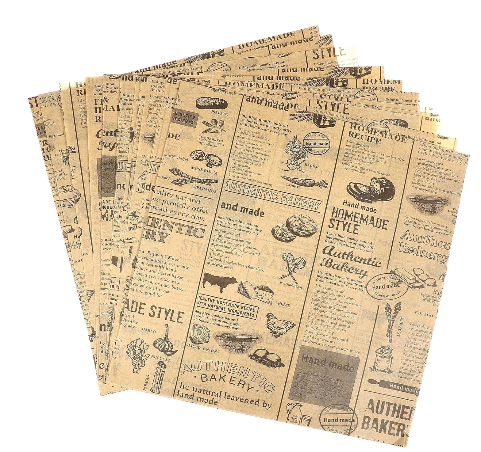 Highcool 100 Sheets Sandwich Wrapping Paper, 15x11 Inches Printed ...