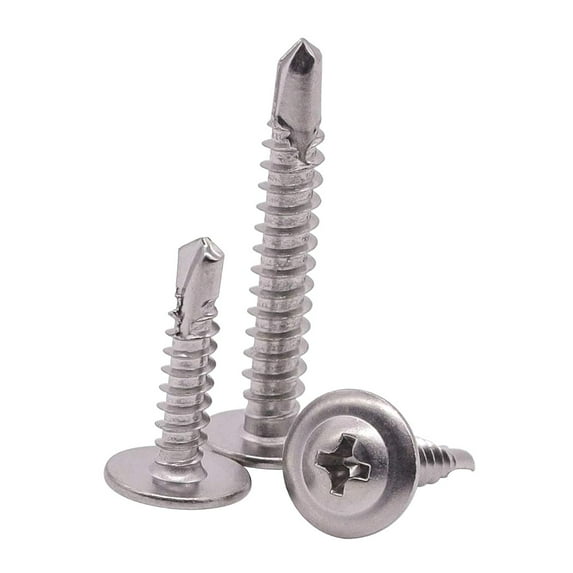 Highcool (100 pcs) #8 1/2" Wafer Self-Tapping Screws, Modified Truss ...