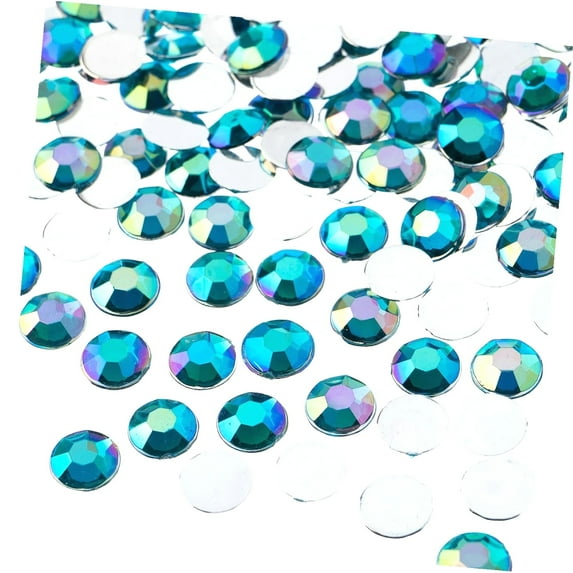 Highcool 1000 Pieces 8mm (SS39), AB, Acrylic Round Flat Back ...