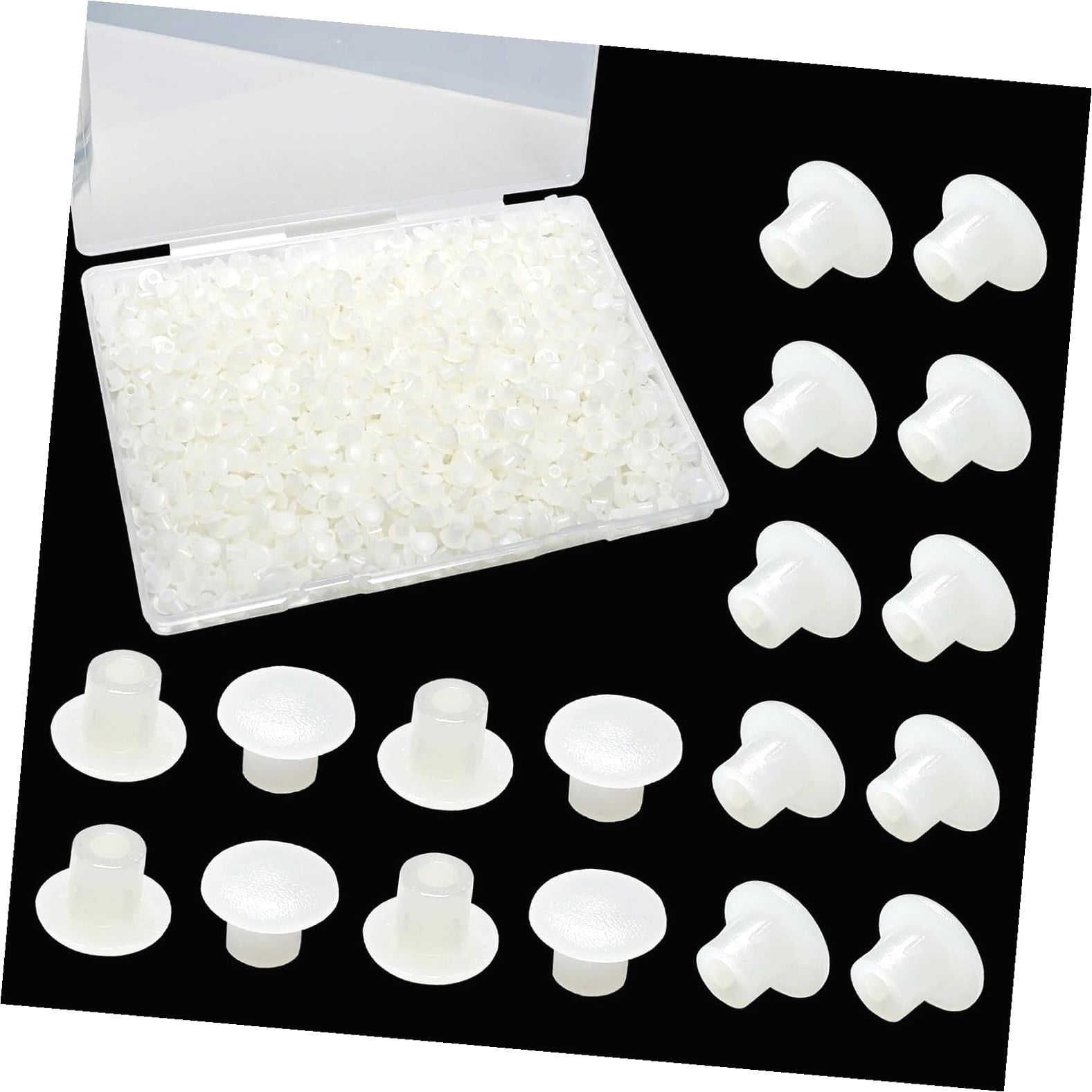 Highcool 1000Pcs 3/16 Inch Plastic Hole Plugs, 5mm Clear Screw Caps ...