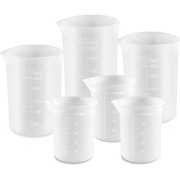 Highcool 100ml 250ml Measuring Cups for Non-Stick Mixing Cups Glue Applications, Precise ...
