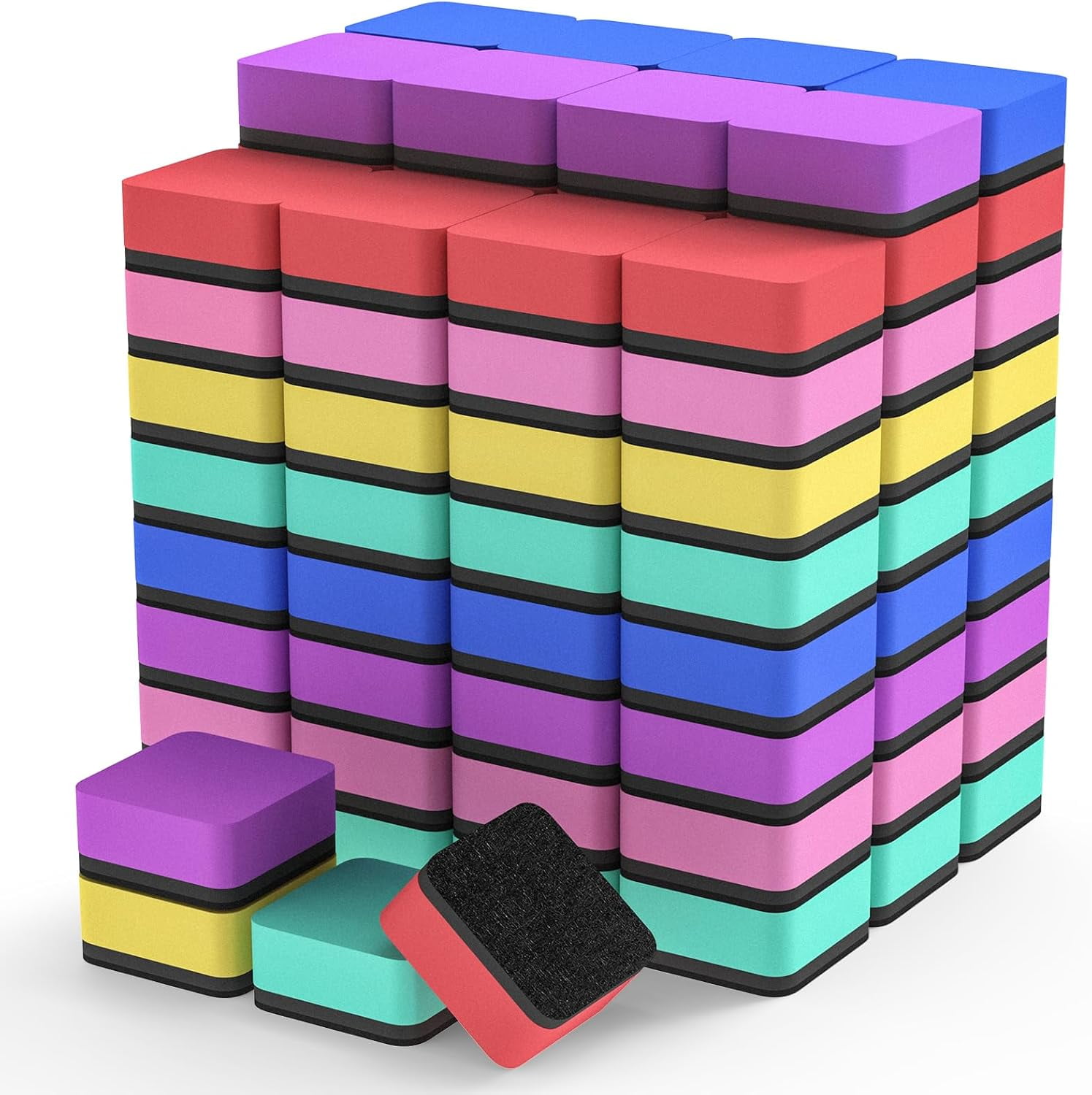 Highcool 108 Pack Erasers, Whiteboard Dry Erasers for Classroom ...