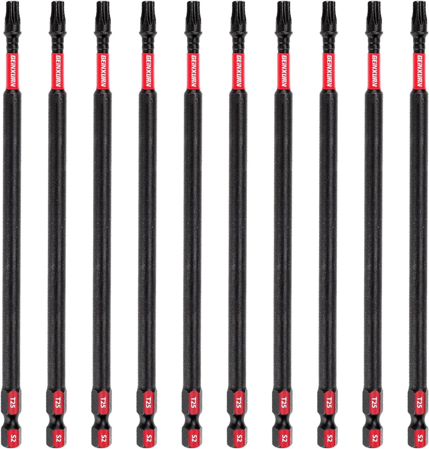 Highcool 10Pa Impact #25 Torx 6 in. Insert Driver Bits, Magnet T25 Head ...