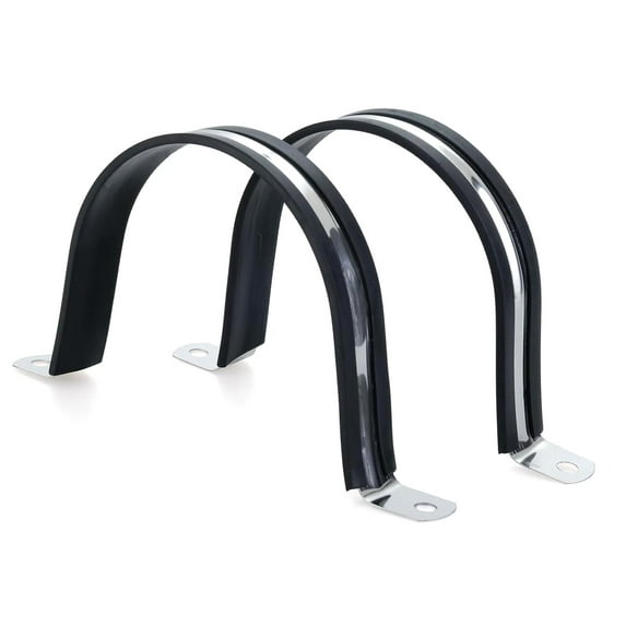 Highcool 114mm/4.49in (8 Pieces) 304 Steel Pipe Clamps with Rubber ...