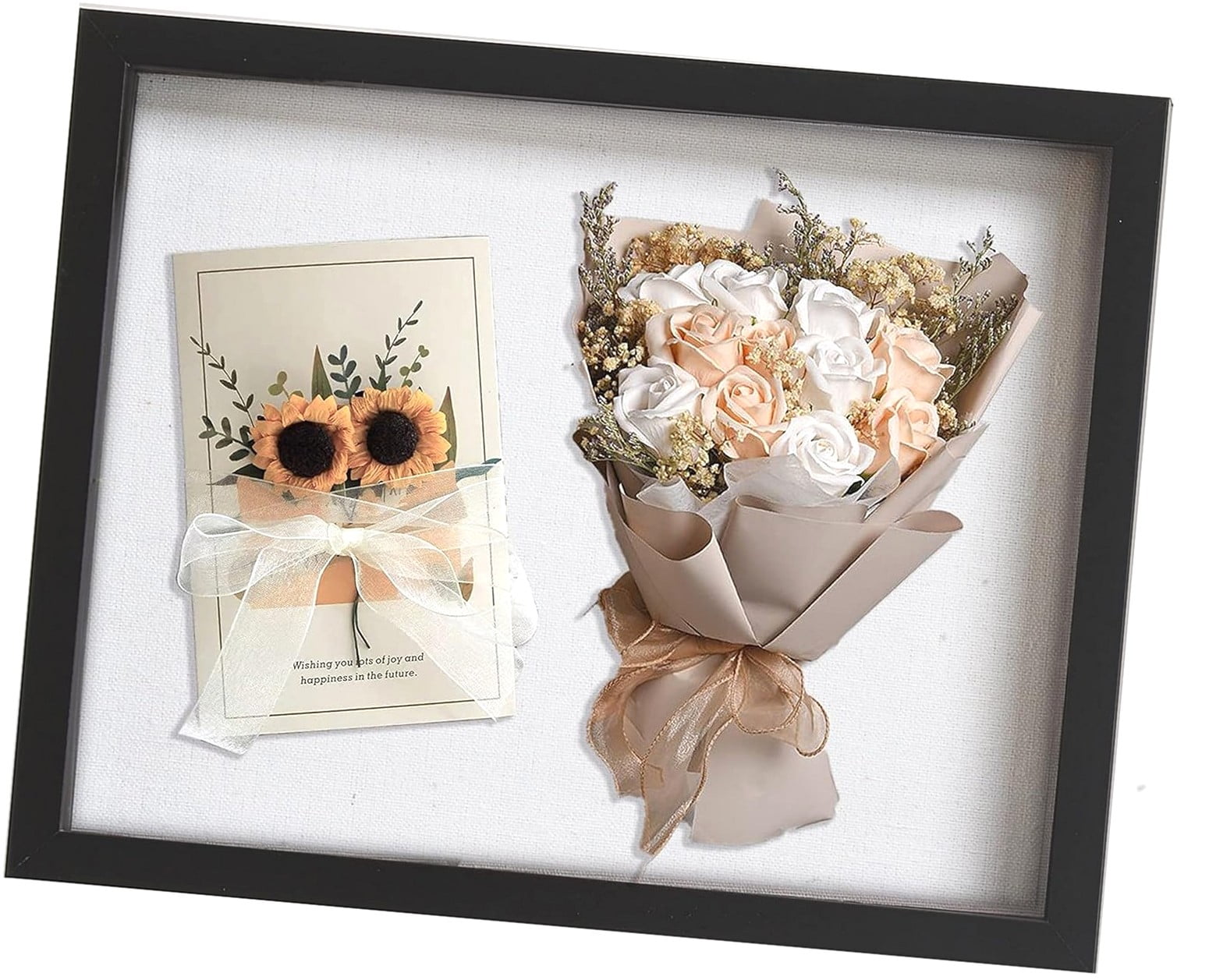 Highcool 11x14 Shadow Box Frame in White with Soft Linen Backing ...