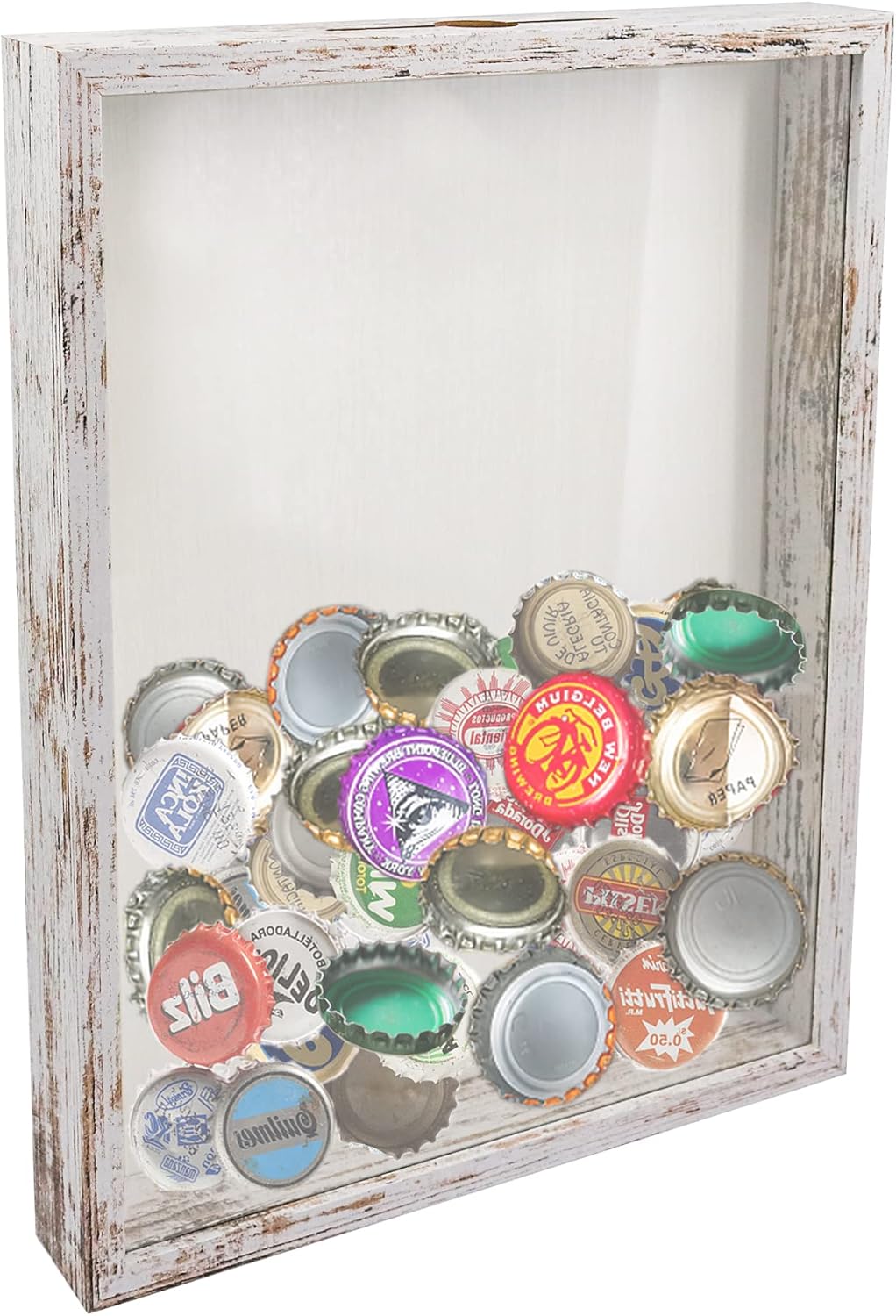 Highcool 11x14 Top Loading Shadow Box Frame with Slot, Wood Display ...