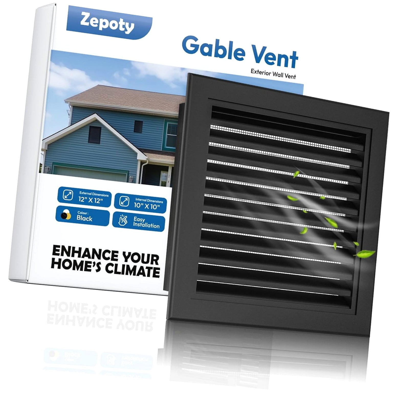 Highcool 12" 12" Gable Vent Aluminum, Stylish Shed Vents with Screen ...