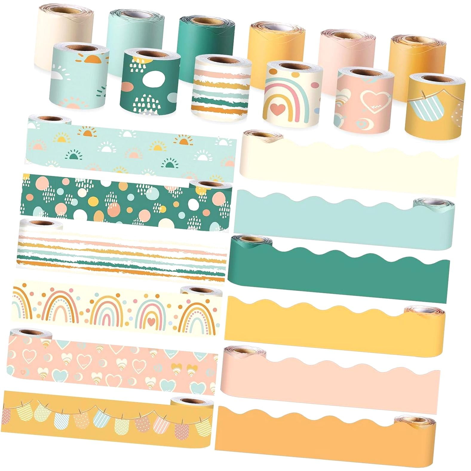 Highcool 12-Pack 394 Feet Classroom Border for Bulletin Board ...