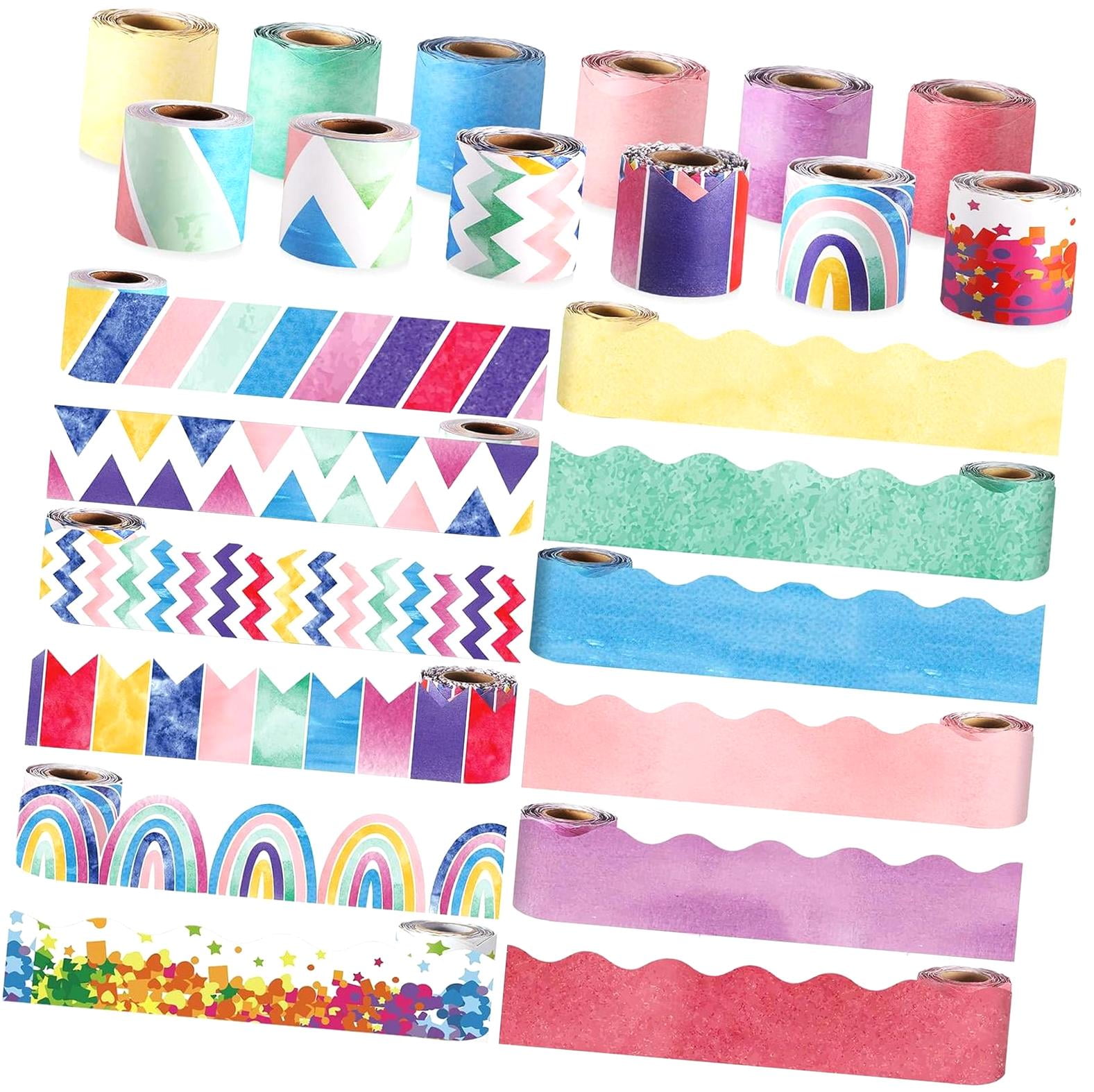 Highcool 12-Pack 394 Feet Classroom Border for Bulletin Board ...