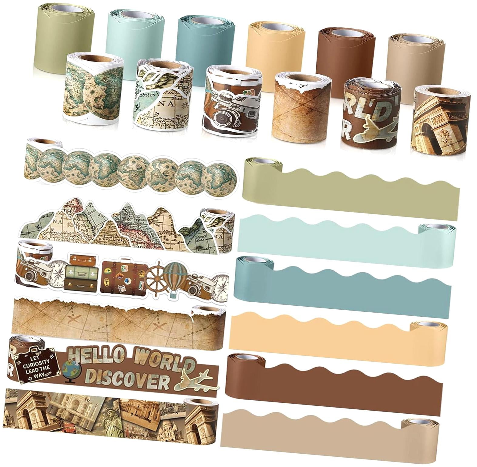 Highcool 12-Pack 394 Feet Classroom Border for Bulletin Board ...