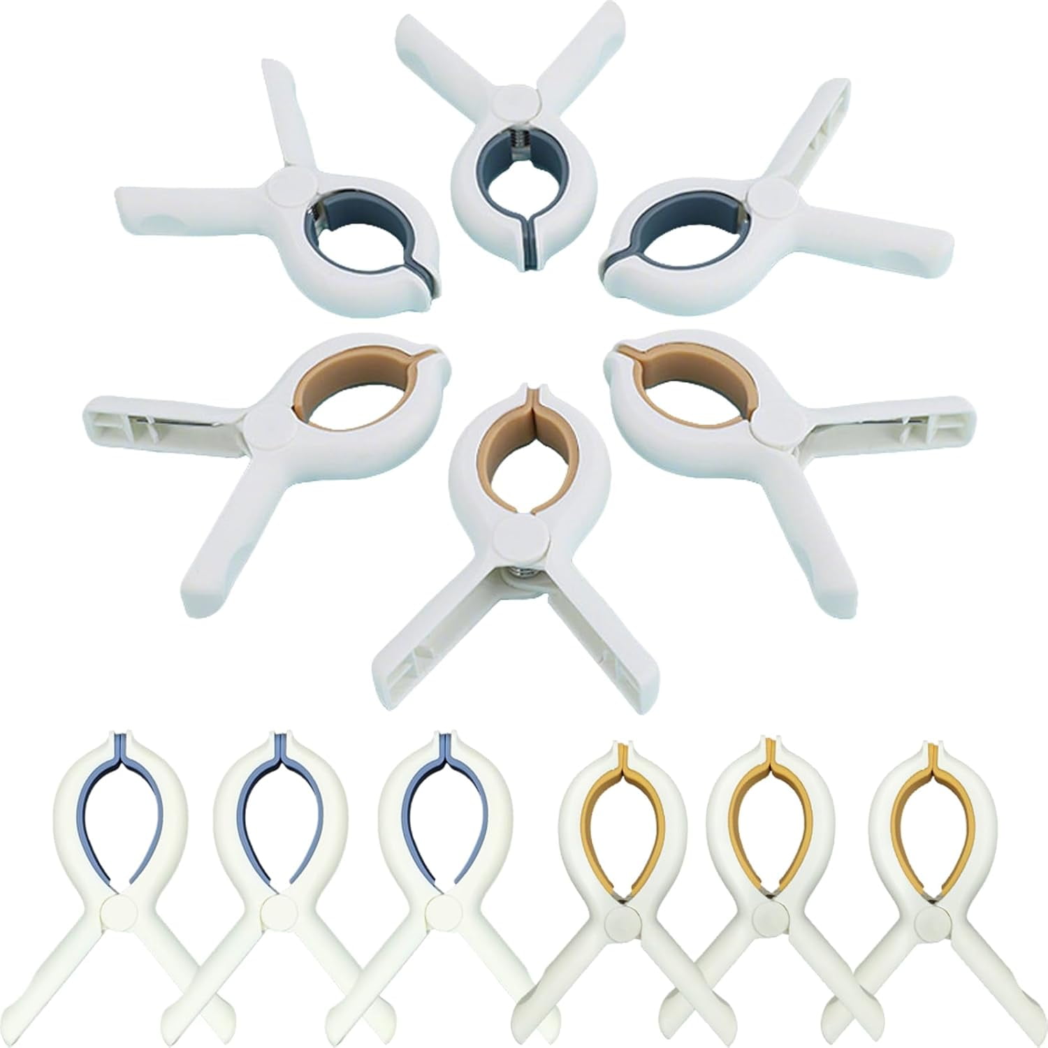 Highcool 12 Pack Large Clips for Lake Pontoon Organizer Laundry Clips ...