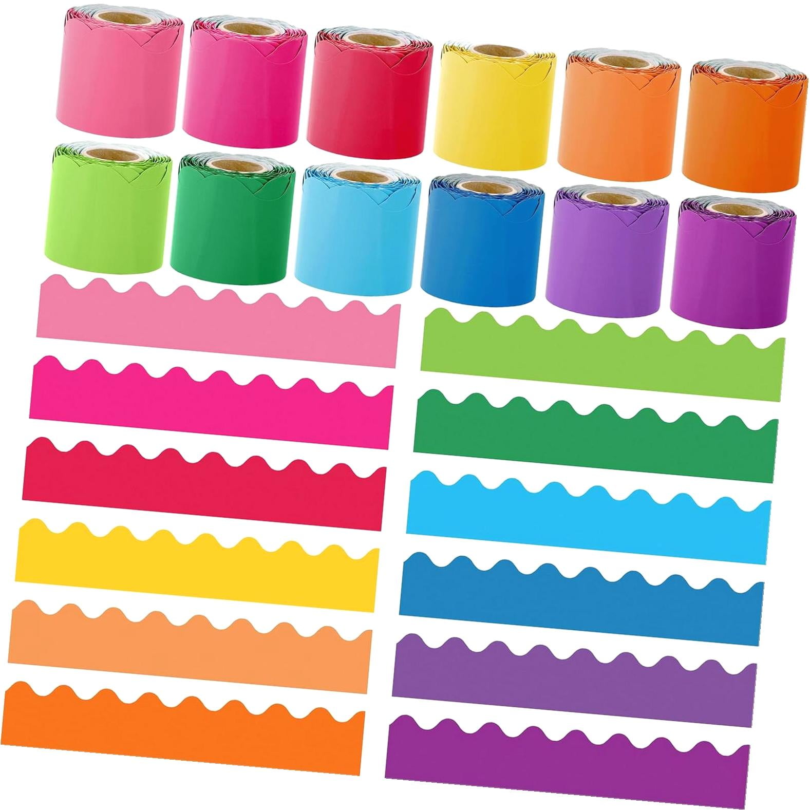 Highcool 12-Pack Summer-Themed Scalloped Bulletin Board Borders, 393.6 ...