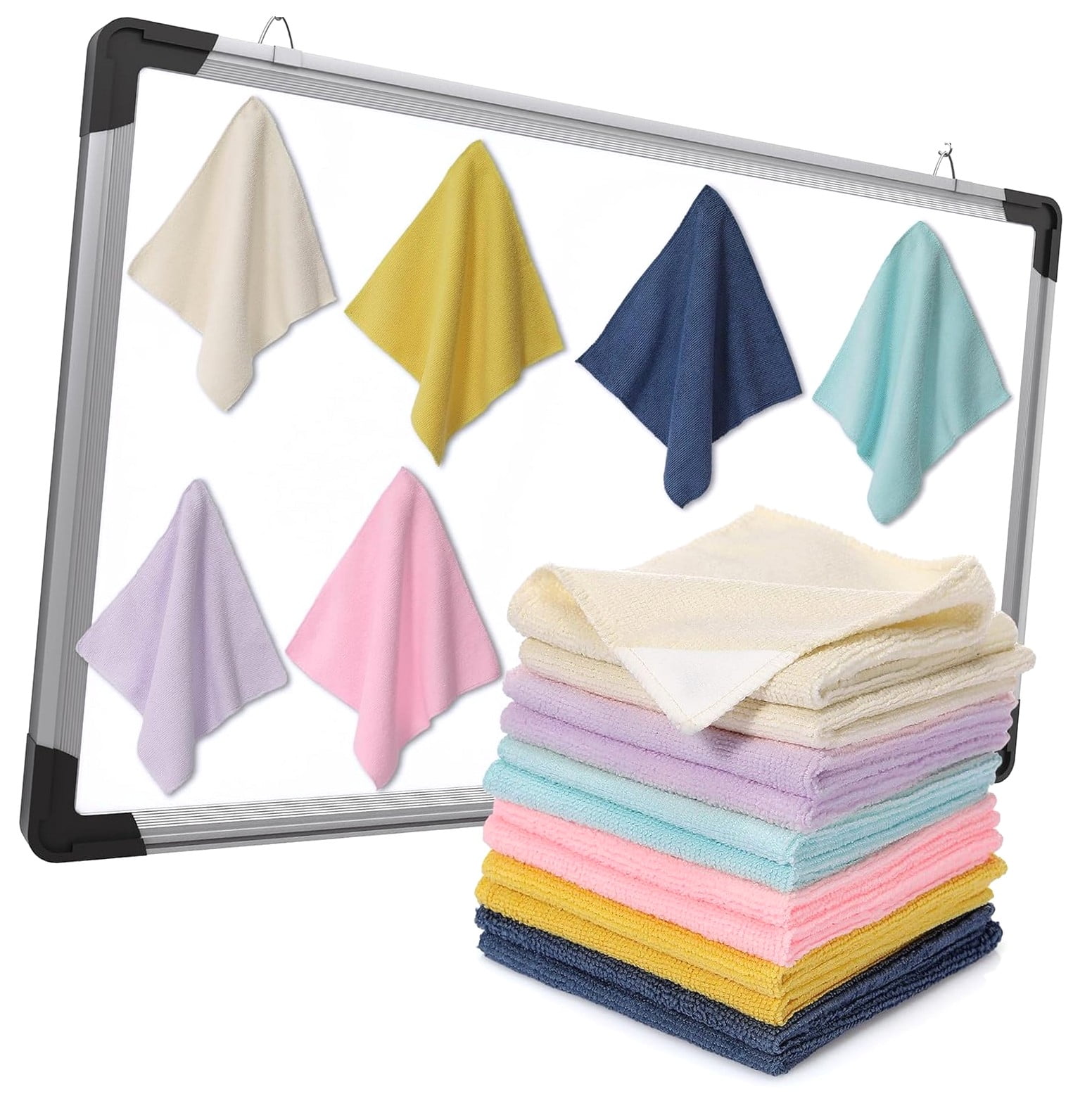 Highcool 12 Pcs Cleaning Cloth Dry Erasers for White Boards 9.84" 9.84 ...