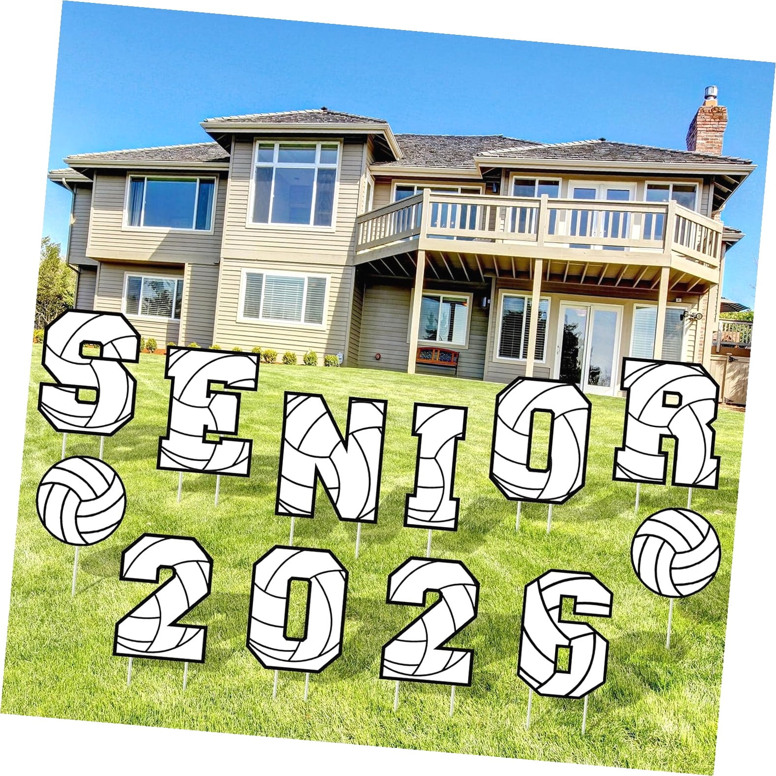 Highcool 12 Pieces Volleyball Yard Signs 2026 Senior Night Decorations, 15 Inch Large Senior ...