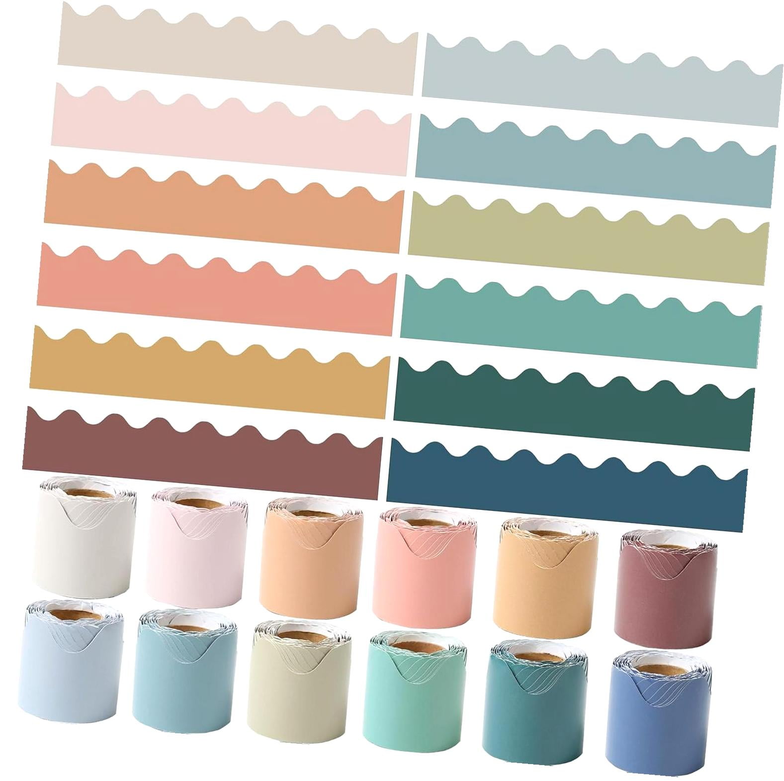 Highcool 12 Rolls 393.6 Feet Bulletin Board Borders, Boho Colors ...