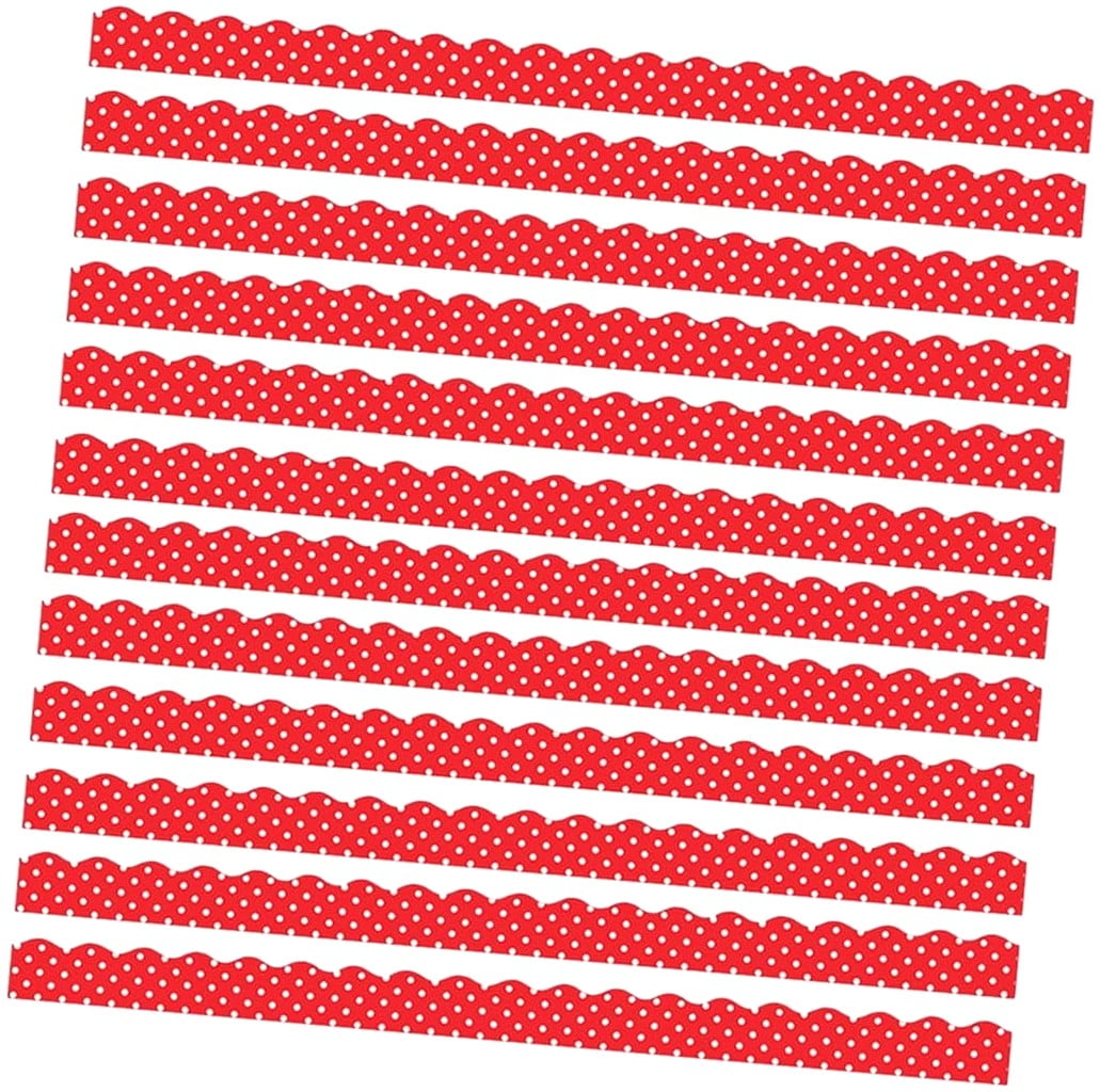 Highcool 12pcs Tile Sticker White Borders Bulletin Supply Border Border ...