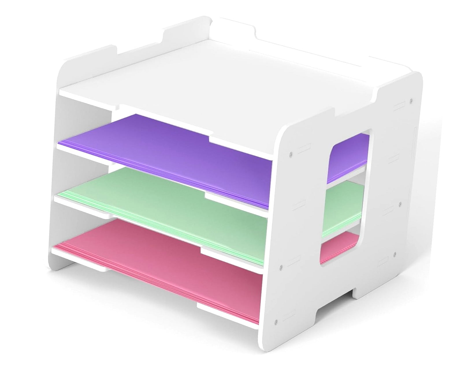 Highcool 12x12 Paper Organizer Storage, 4-Tier Scrapbook Paper Holder ...