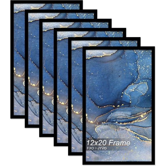 Highcool 12x20 Picture Frame Set of 6, Frame for 12 20 Inch Picture ...