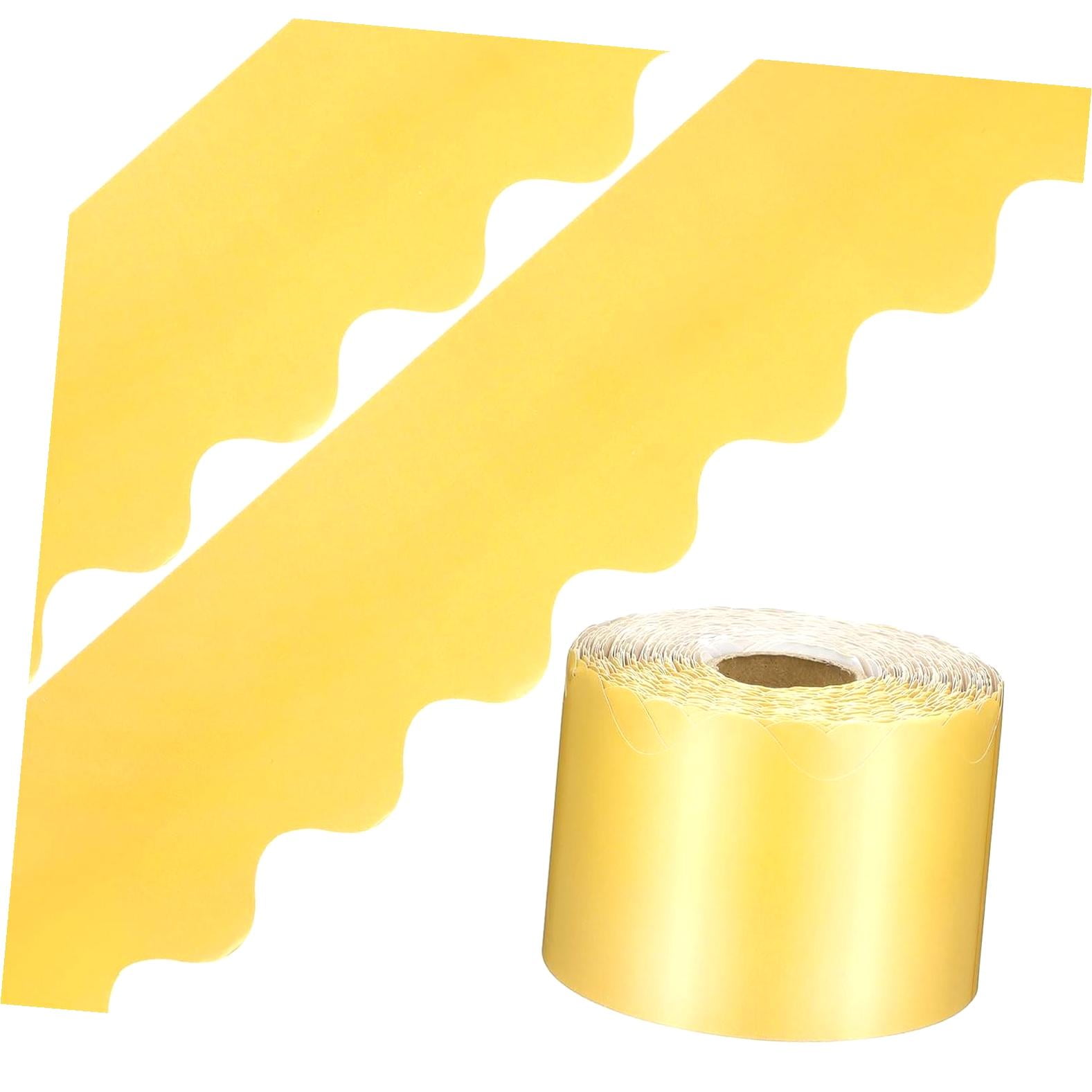 Highcool 131 ft Matt Yellow Scalloped Bulletin Board Border Classroom ...