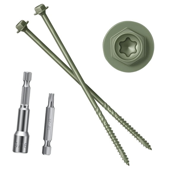 Highcool #14 10 Wood Structural Screws 50 Pack Lag Screws, Rust ...
