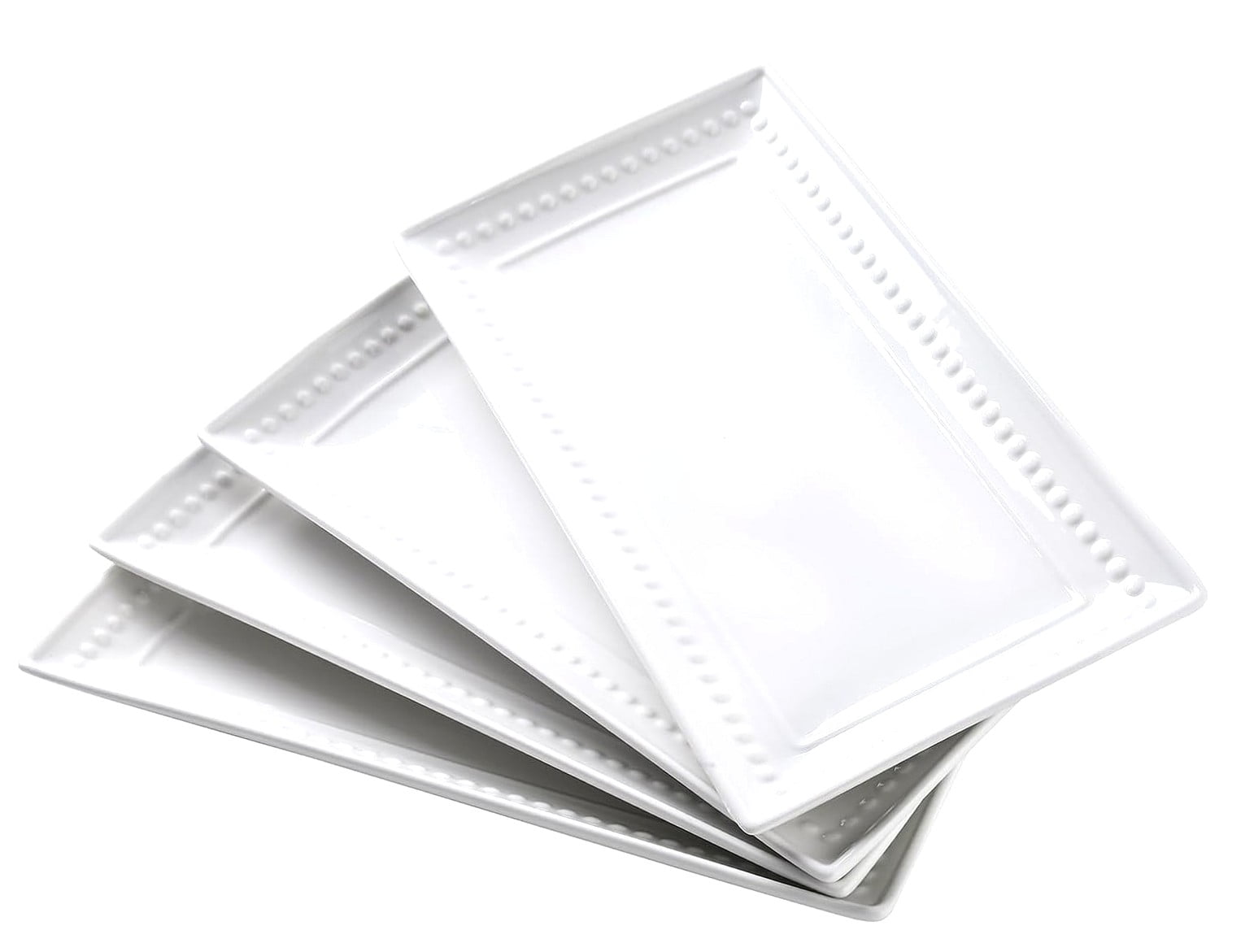 Highcool 14 Inch Ceramic Serving Platter Rectangular Serving Trays Set ...