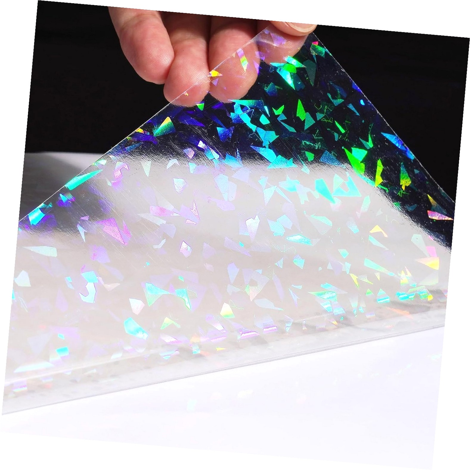 Highcool 15.8x394 Holographic Contact Paper Clear Wallpaper and Stick ...
