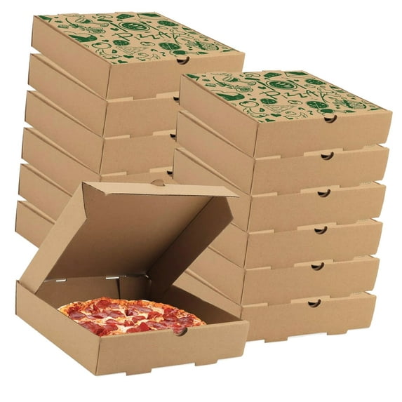 Highcool 15 Pack 7.3 7.3 1.6" Corrugated Pizza Boxes Multi-Purpose Food ...