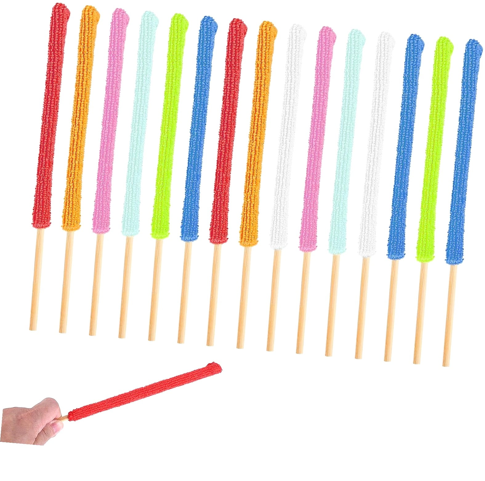 Highcool 15 Pcs Small Duster Microfiber Detail Duster Sticks Fan ...