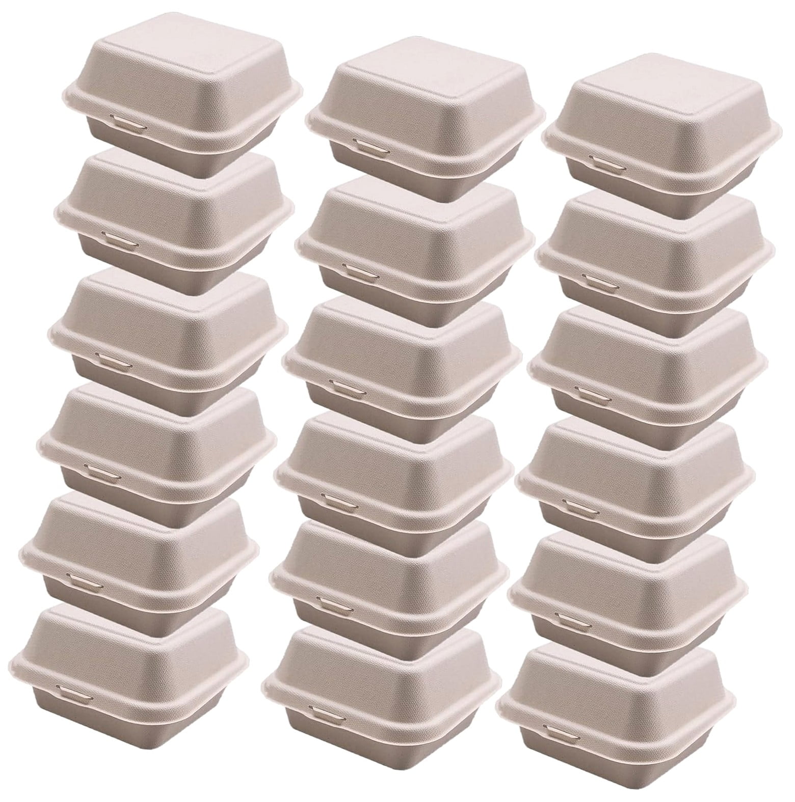 Highcool 150 Pack Clamshell Take Out Food Containers, 6x6 Inches To-Go ...