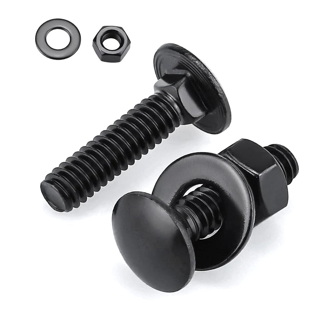 Highcool 16 Sets 3/8-16 x 3/4" Carriage Bolts with Hex Nuts & Flat ...